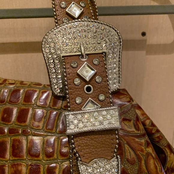 Charm And Luck | Bags | Charm And Luck Leather Embossed And Crystal ...